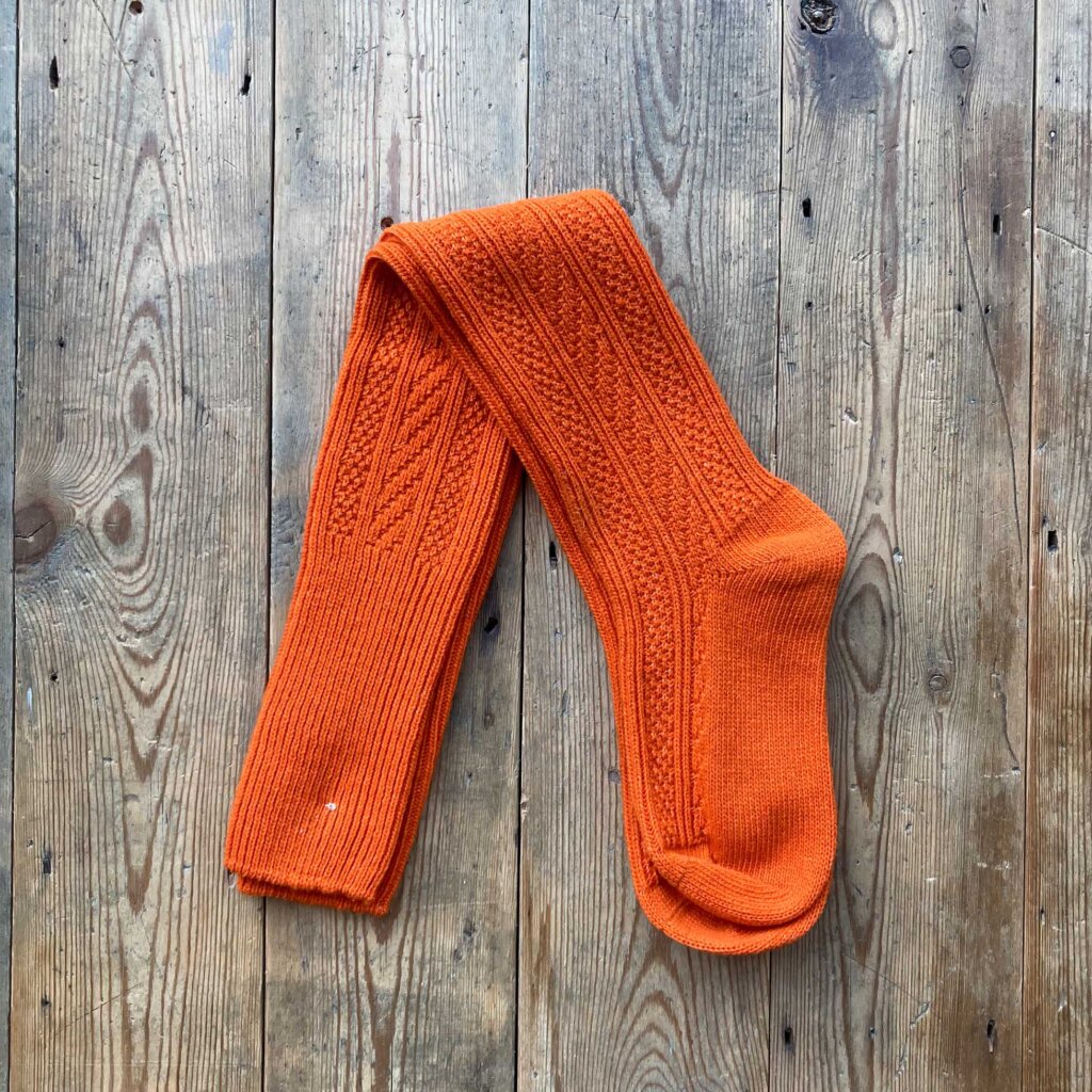 Orange Knee High Merino Wool Socks UK 3-6 | MAHALA Homewares & Accessories