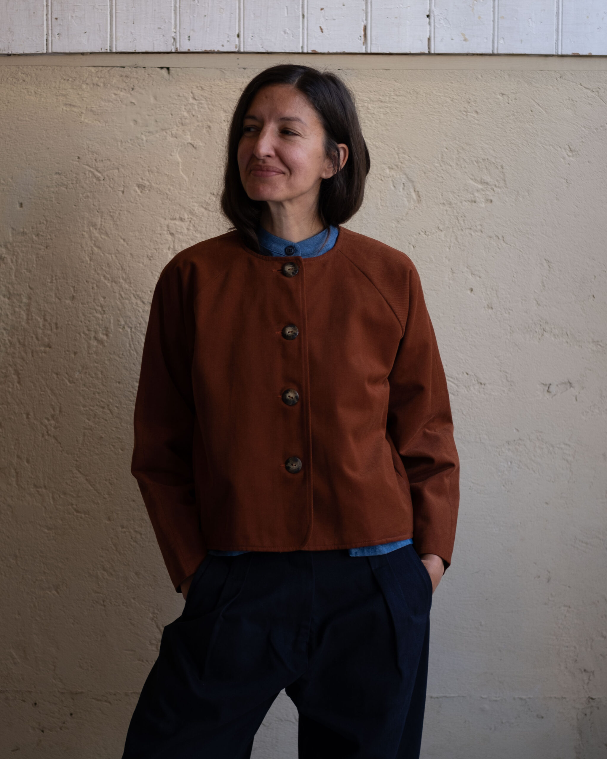 Cropped Jacket - Burnt Umber | MAHALA